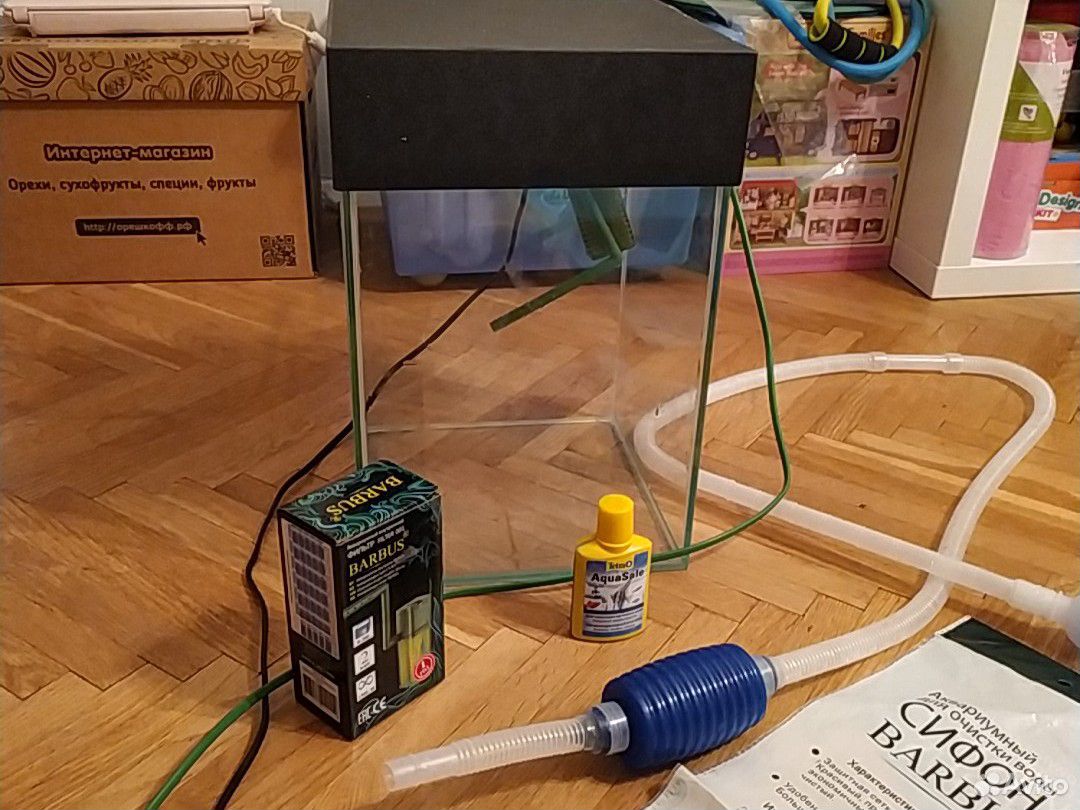 Аквариум 19 л с фильтром и сифоном